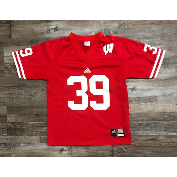 adidas | Shirts & Tops | Adidas Wisconsin Badgers Youth Large 39 Sewn ...